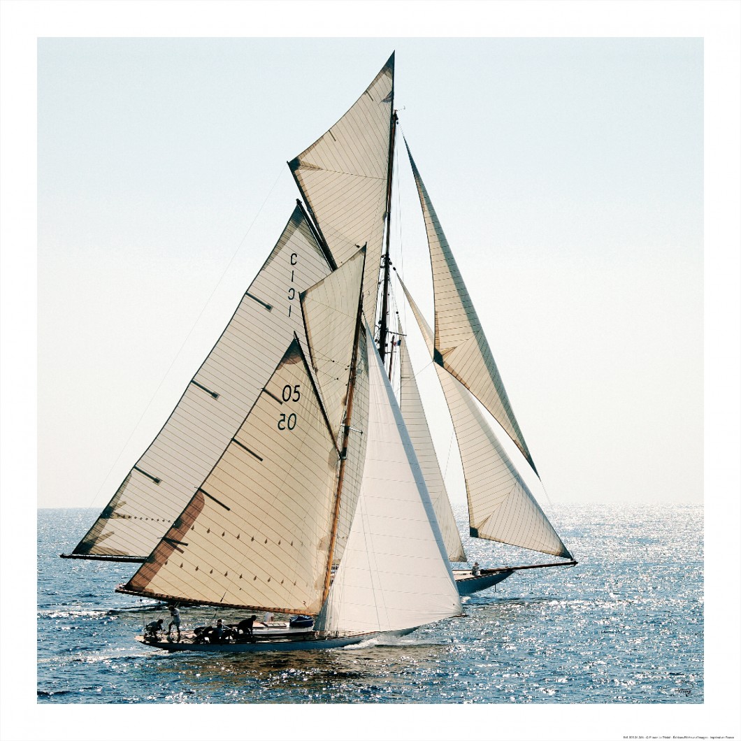 Canvas photo "Side by side, legendary sailboats" by Philip Plisson ...