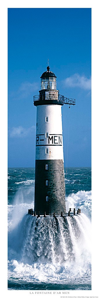 Poster "The fountain of the Ar-Men lighthouse, Finistère" by Guillaume ...